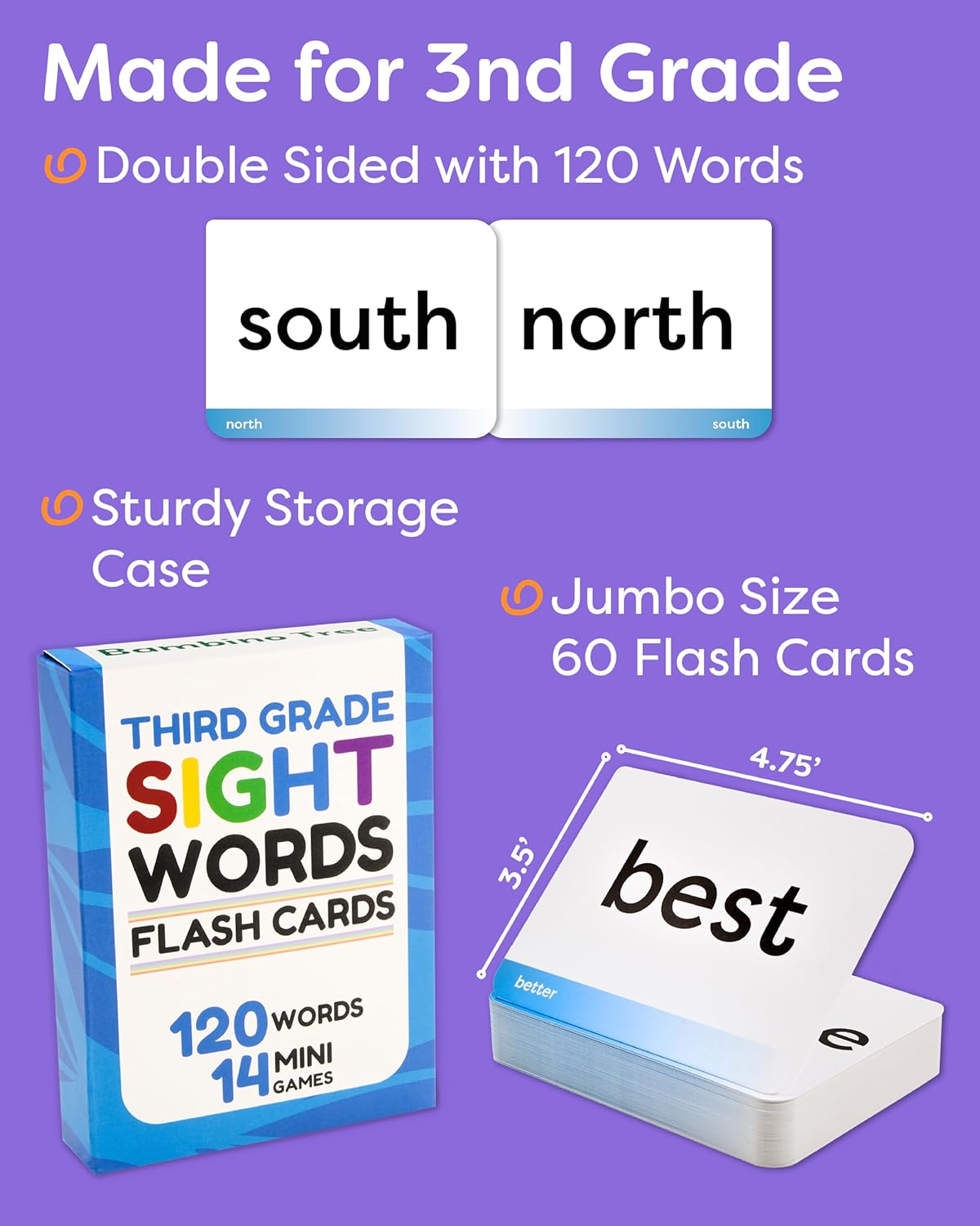 Sight Words Flash Cards for Elementary Kids - Fun Vocabulary Practice ...